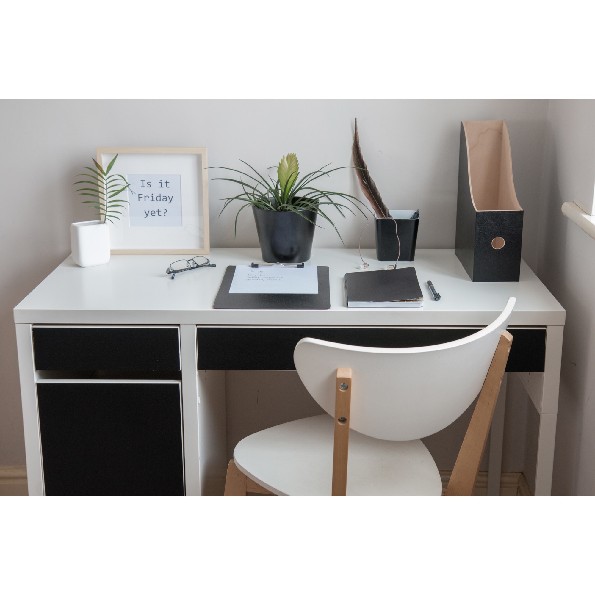 Autocolant mobila furnir piele neagra, DecoMeister®, 90 x 25 cm, A013 ...