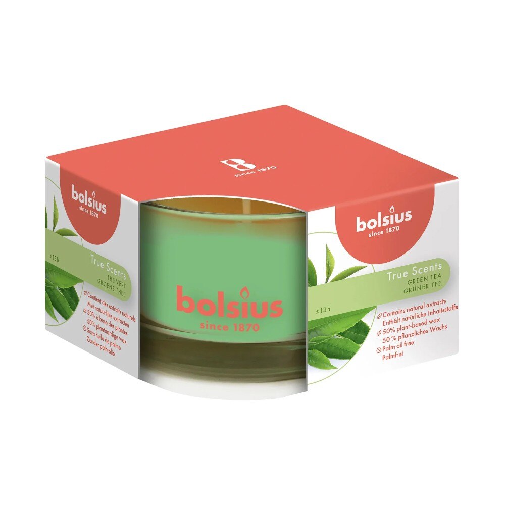 Set 2 x Lumanare Parfumata Bolsius True in Pahar Mic, Green Tea - eMAG.ro