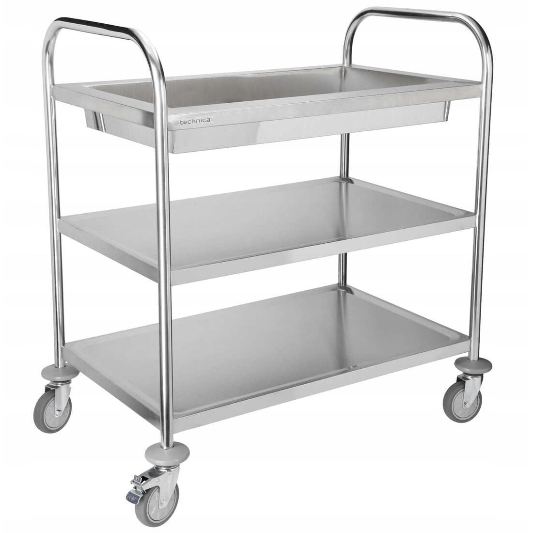 Carucior ospatar TECHNICA, Inox, 3 rafturi, Argintiu - eMAG.ro