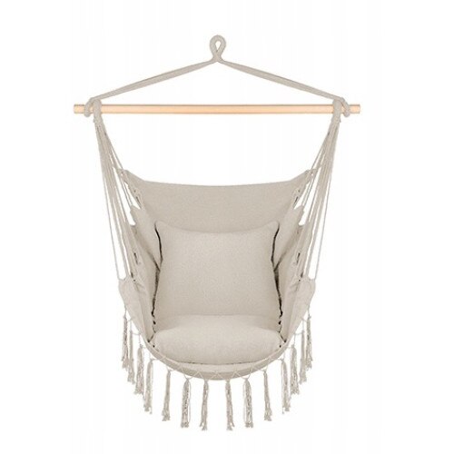 Scaun hamac, Evena, Bumbac, Cu 2 perne, Bej - eMAG.ro