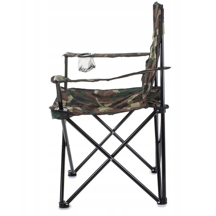 Scaun camping, Evena, Polietilena/ Poliester, 38 x 46 x 80 cm, Verde ...