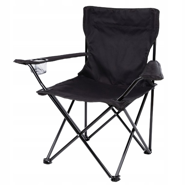Scaun pliabil, Evena, Poliester, Negru - eMAG.ro