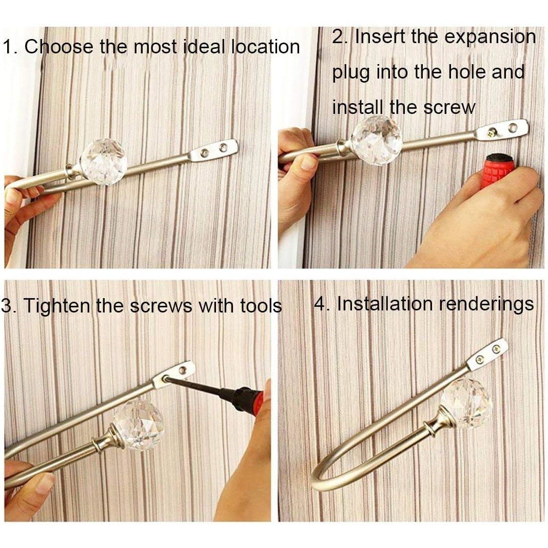 Set 2 carlige de prindere draperii, Metal, Argintiu - eMAG.ro