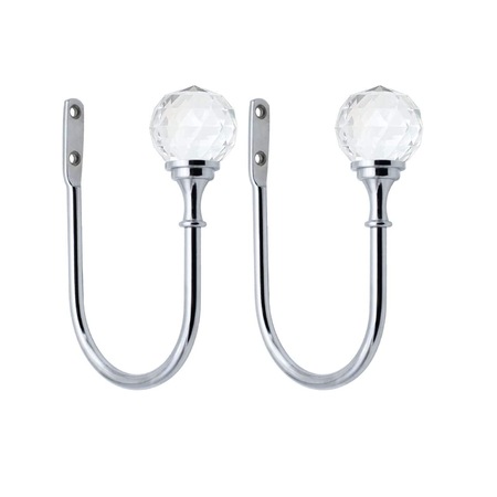 Set 2 carlige de prindere draperii, Metal, Argintiu - eMAG.ro