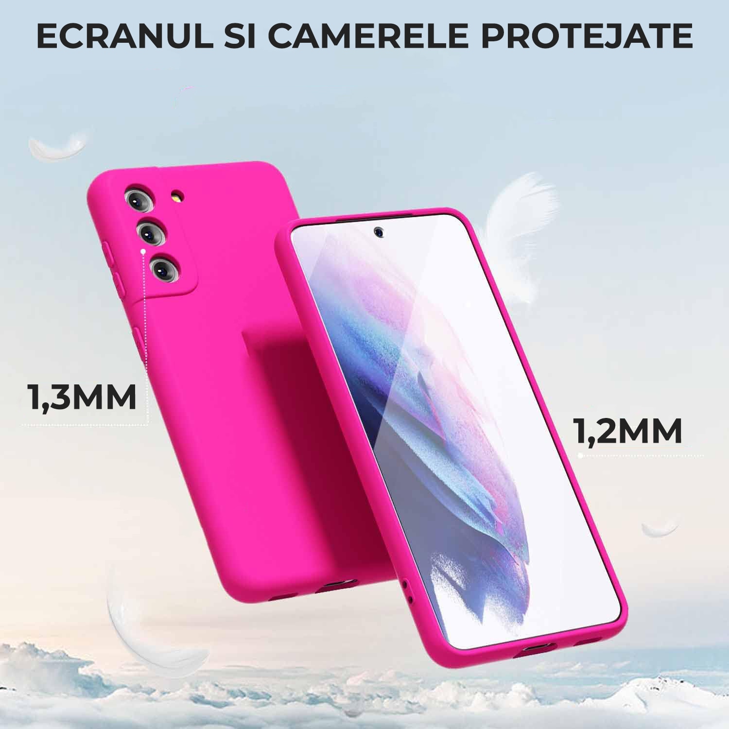 Husa Premium Silicon Soft pentru Samsung S21 FE, Ultra Slim, Protectie ...