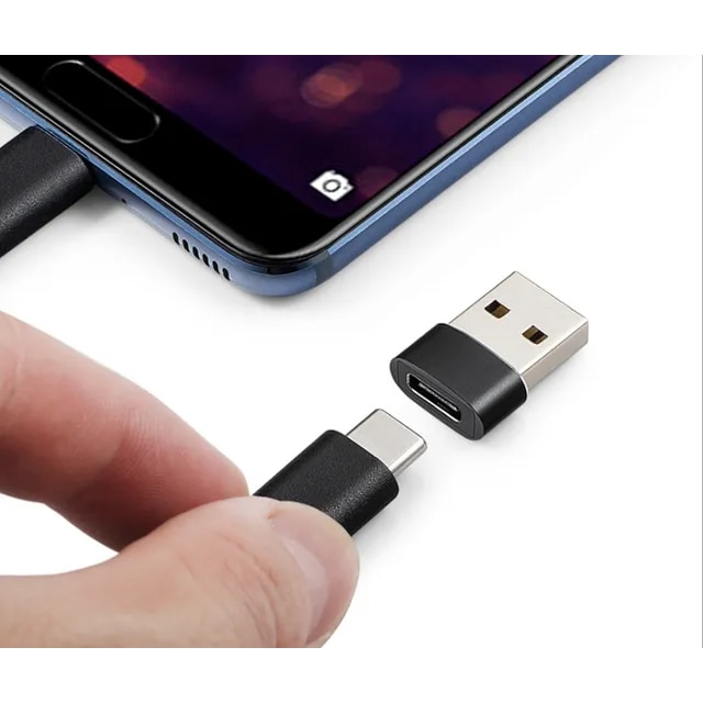 Adaptor conversie USB la USB Type-C, 3A, Negru - eMAG.ro