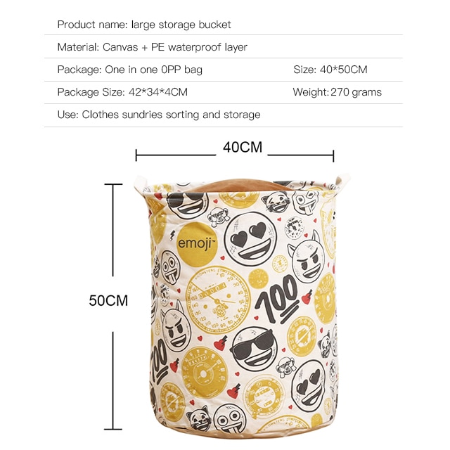 Cos de depozitate pliabil pentru jucarii, Poliester, Multicolor, 80l ...