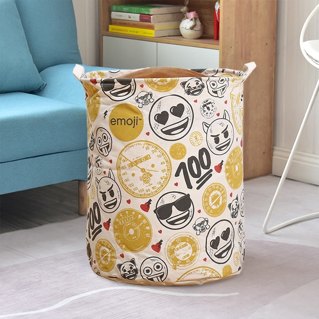 Cos de depozitate pliabil pentru jucarii, Poliester, Multicolor, 80l ...