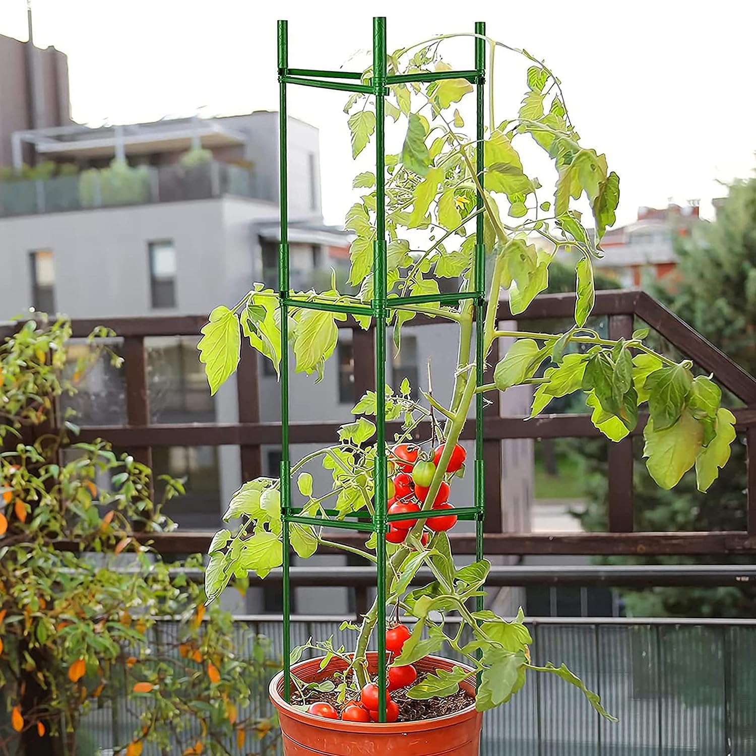 Set 30 suporturi pentru tija de spalier, Plastic, Verde - eMAG.ro