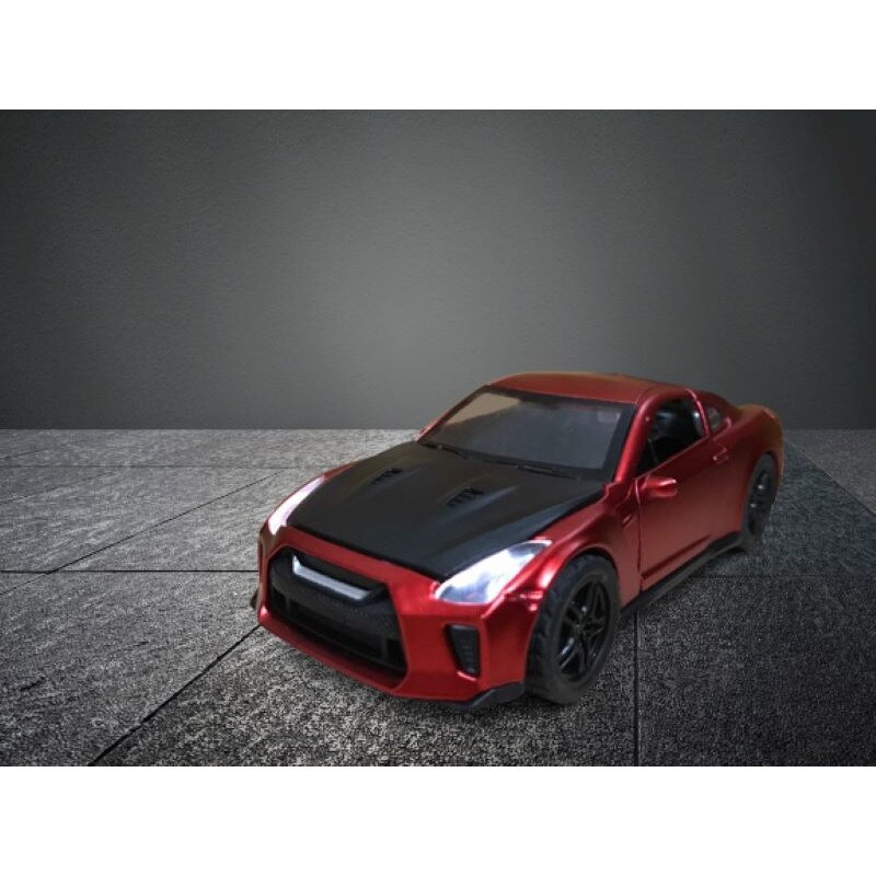 Masinuta, Macheta Die Cast Nissan GT-R, Metal Scale Model Series, Rosu ...