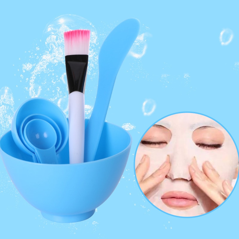 Set masca de fata, Sunmostar, 6 accesorii, Plastic, Albastru - eMAG.ro