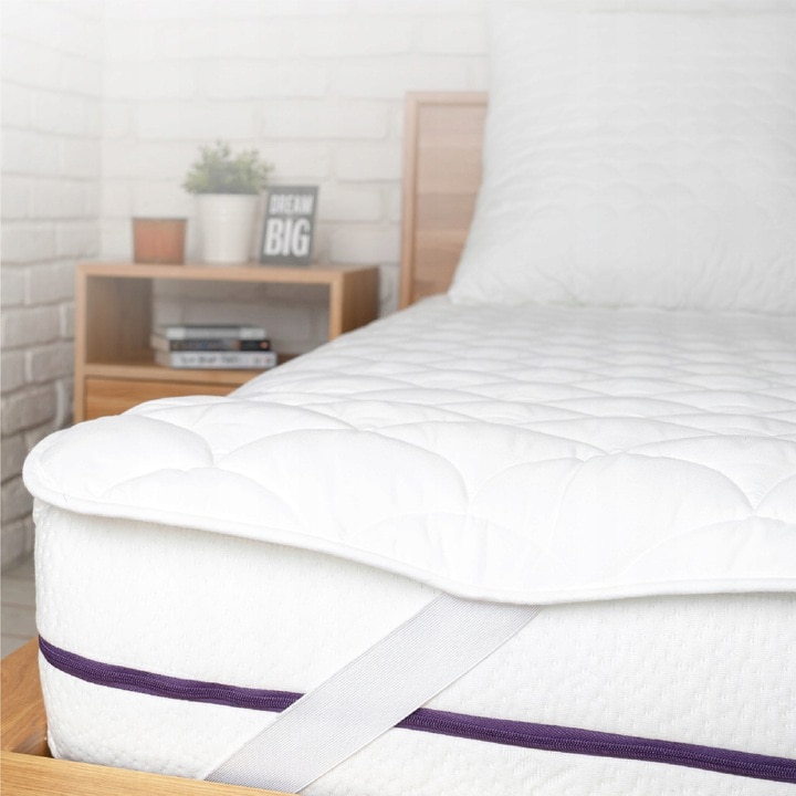 Topper saltea, Softimi, 160x200, Alb - eMAG.ro