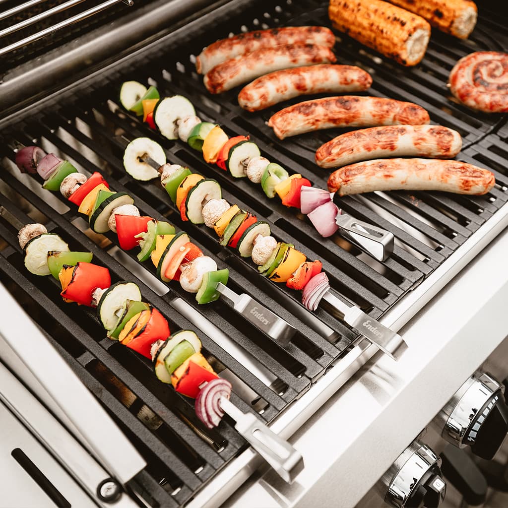 Газово барбекю Enders Kansas II Pro 4 SIK Profi Turbo, страничен котлон, мивка, чугунена скара ...