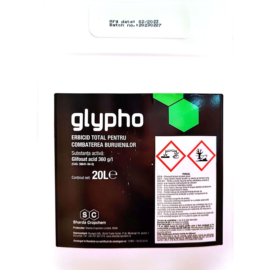 Erbicid total Glypho 20 l - eMAG.ro