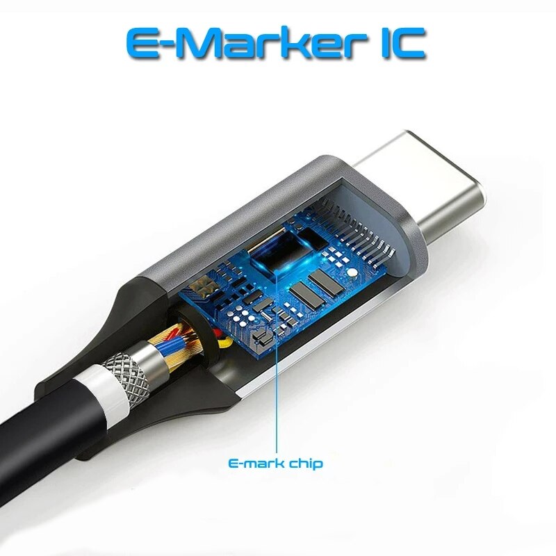 Cablu Date si Incarcare, eRDX®, USB-C la USB-C, 5Ah,100W, Super Fast Charging, 10Gbps, 4K, 2 m ...