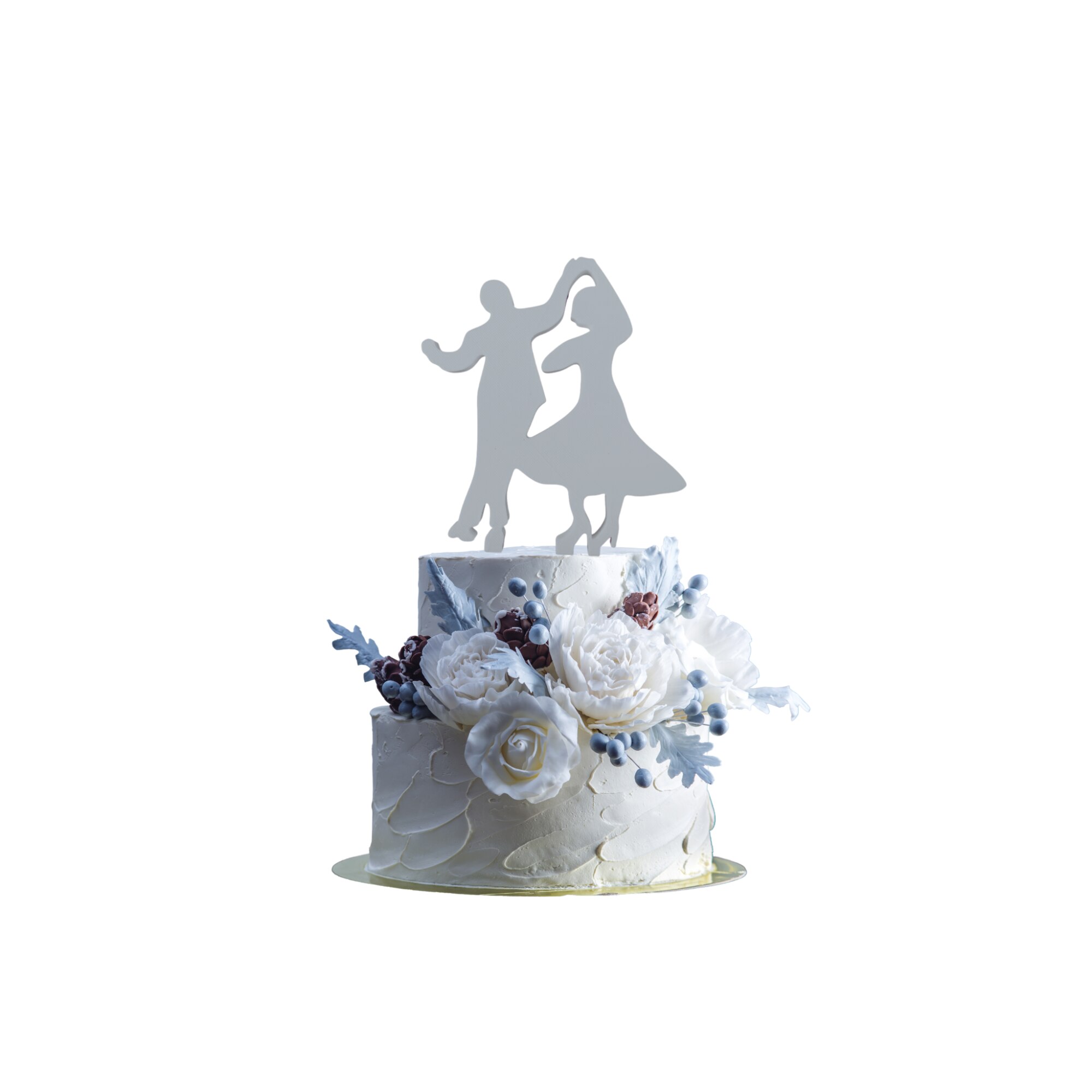 Decoratiune tort, "DANCING COUPLE" dansul indragostitilor, 12 x 12 cm ...