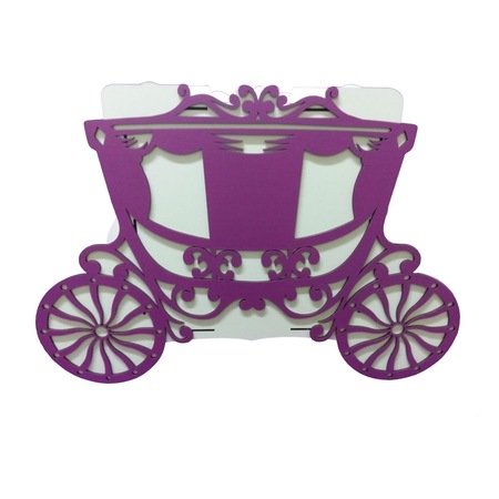 Cutie de dar pentru evenimente, forma de caleasca, mov - eMAG.ro
