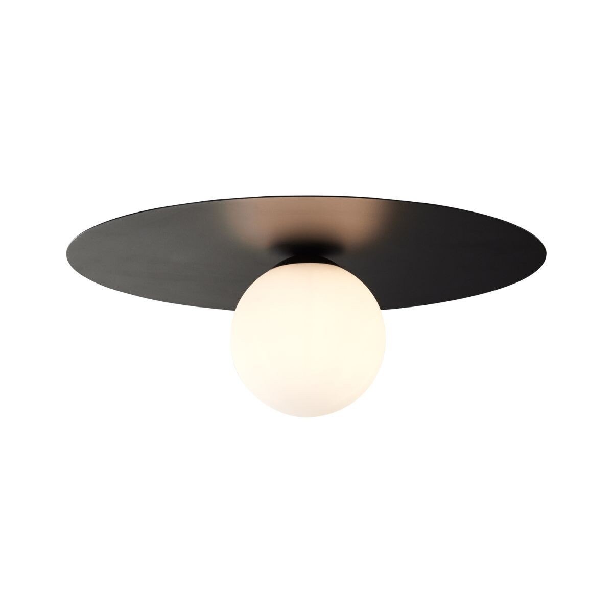 Plafoniera neagra din metal, diametru 30 cm, G9, IP20, Zon LED ...