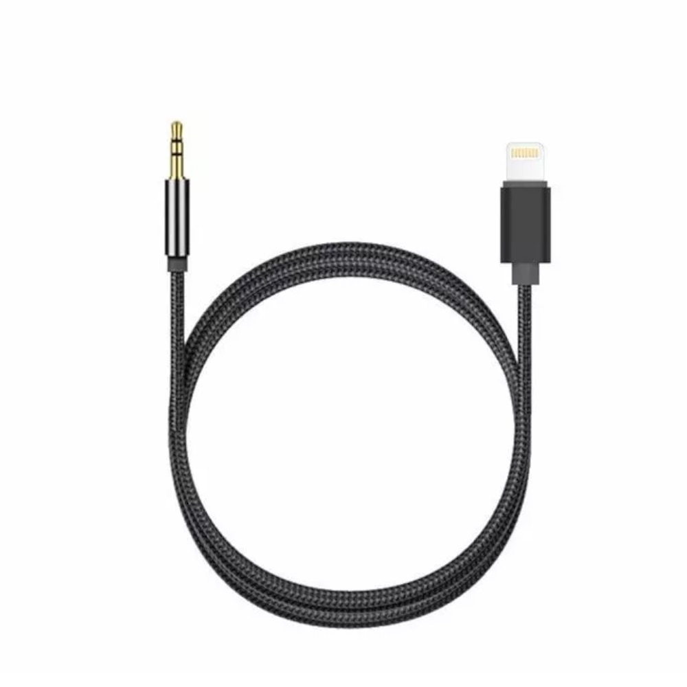 Zik Lightning - Aux Jack 3,5 mm-es adapterkábel, 1 m, fekete - eMAG.hu