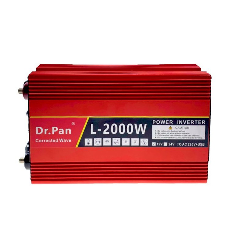 Инвертор на мощност от 12V на 220V с интелигентен охлаждащ вентилатор ...