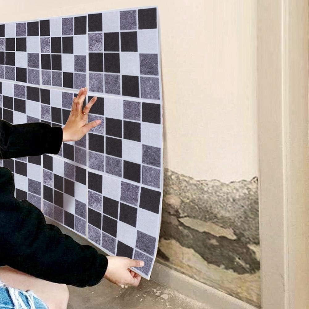 Комплект от 19 броя самозалепващи декоративни стикери за плочки 10 х 10 ...