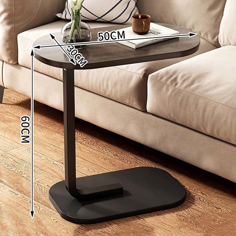 Masuta pentru sufragerie, Lemn/Metal, 45x30x63 cm, Negru/Maro - eMAG.ro