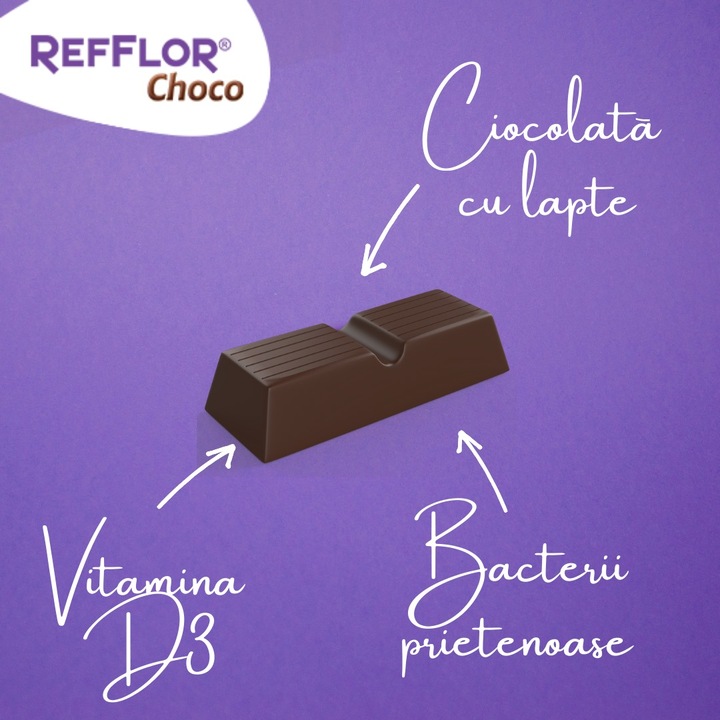 Supliment alimentar Refflor MultiKids, Tablete ciocolata pentru ...