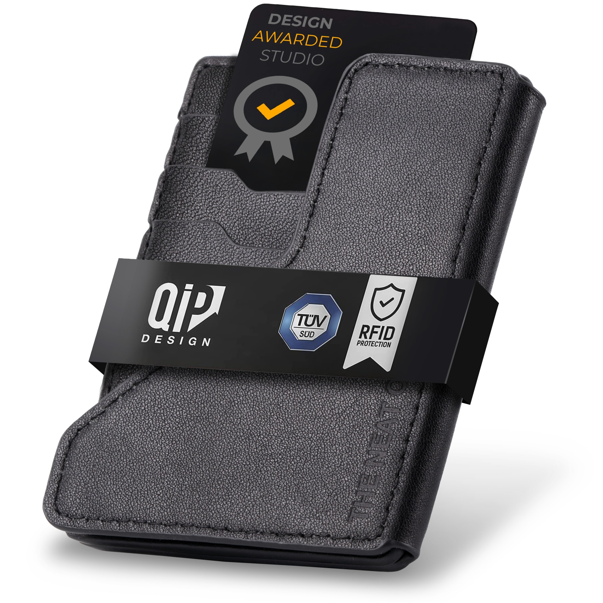 Portofel din Piele cu protectie NCF, design slim incapator, Potrivit ...