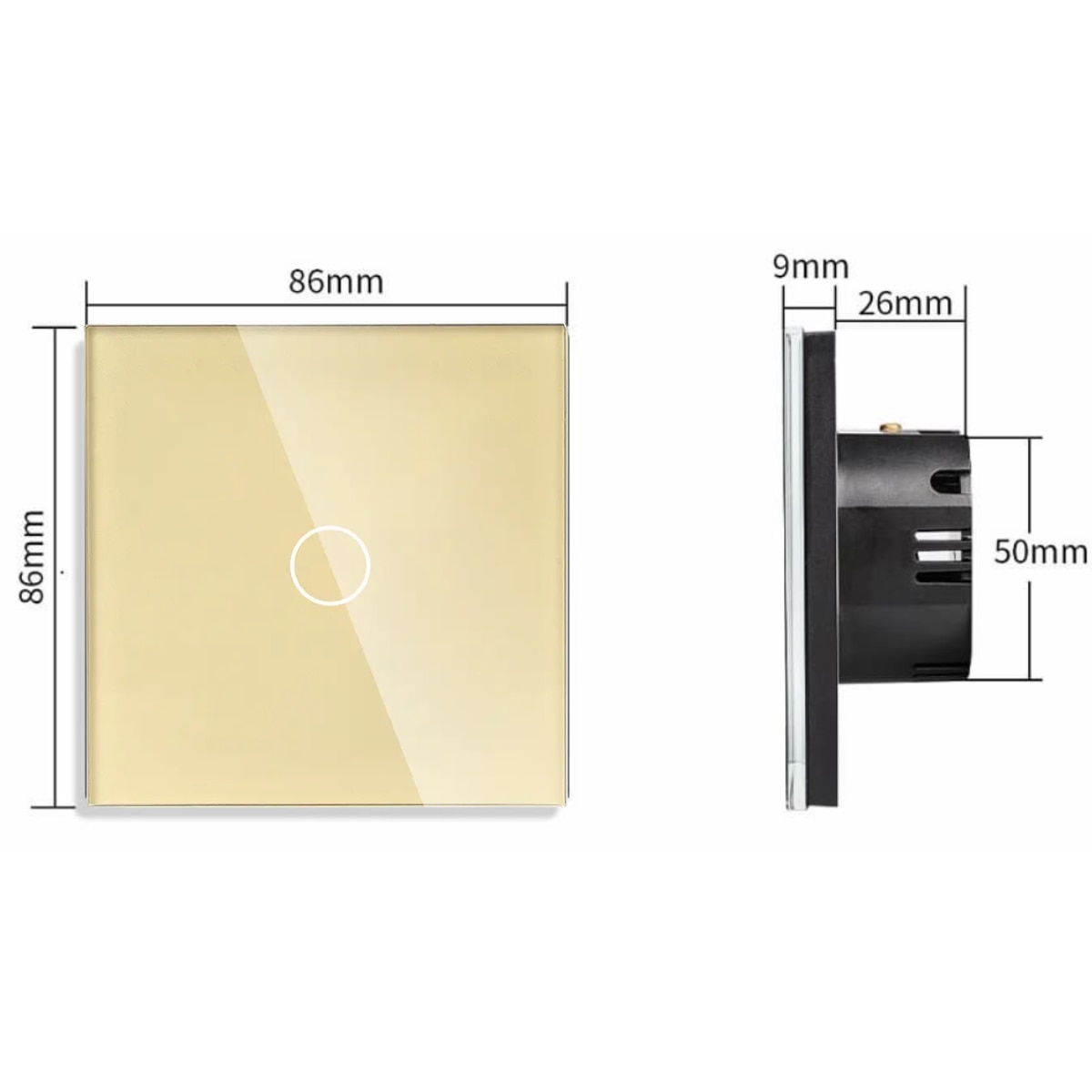 Set 2 Intrerupatoare smart cu touch, Wi-Fi, Bluetooth, Control vocal ...