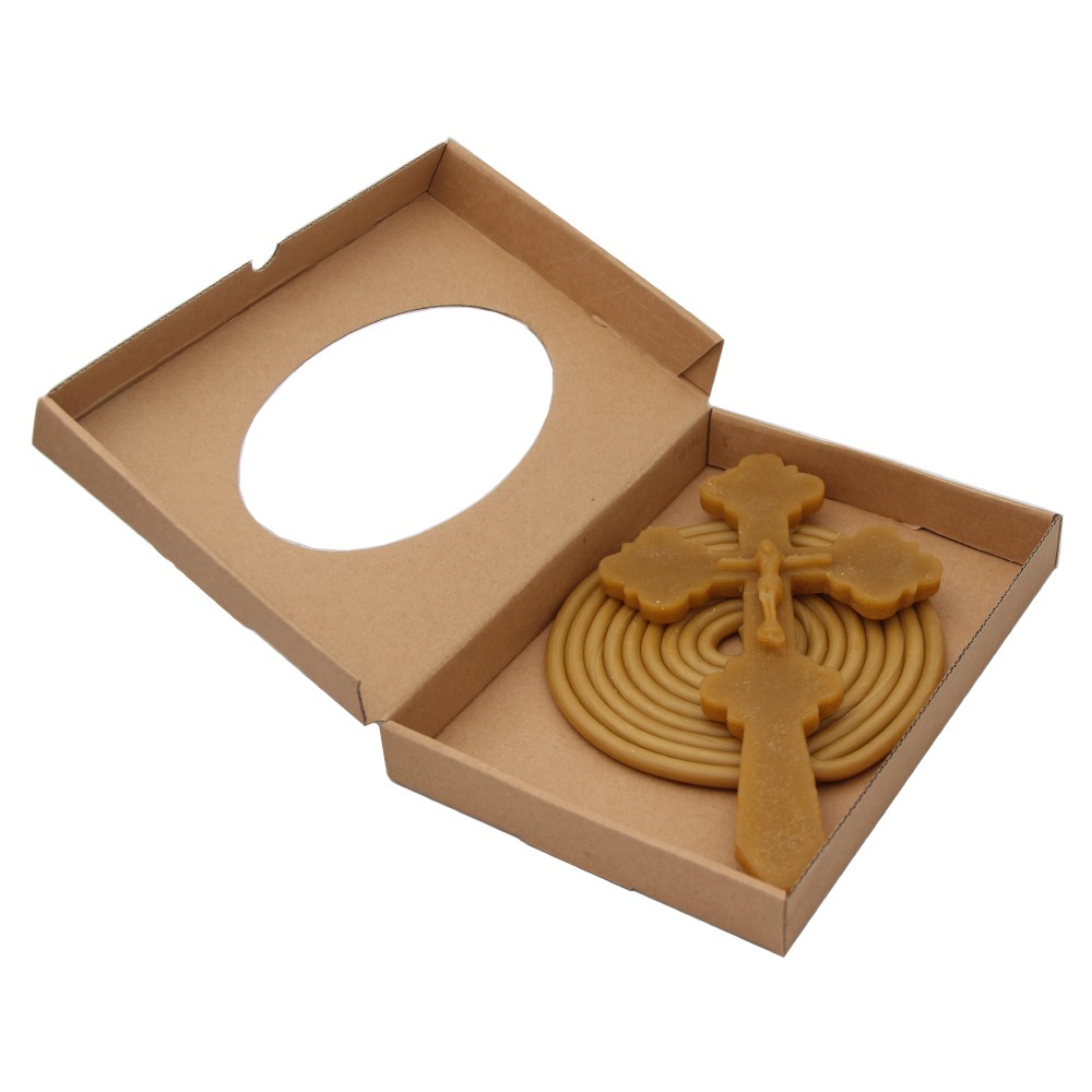 Toiag si Cruce Lumanare colac din Parafina Maro - eMAG.ro