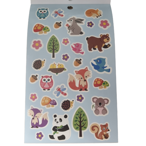 Album de stickere, model animale zoo, 6 pagini - eMAG.ro