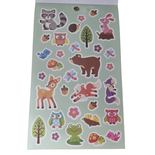 Album de stickere, model animale zoo, 6 pagini - eMAG.ro