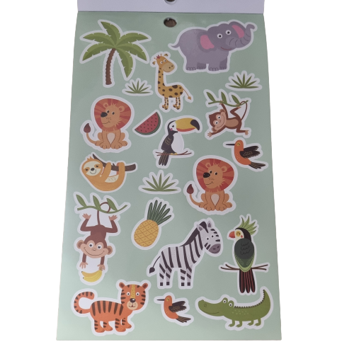 Album de stickere, model animale zoo, 6 pagini - eMAG.ro
