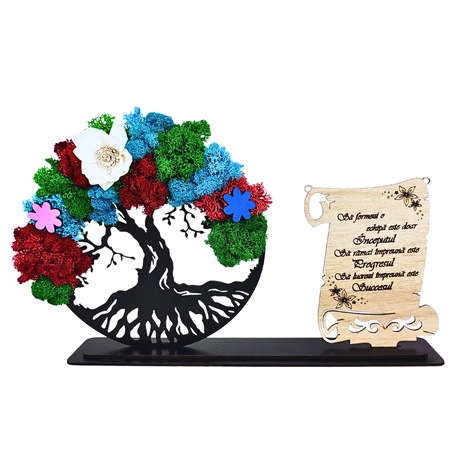 Tablou cu licheni stabilizati personalizat, cadou pentru sef, sefa ...