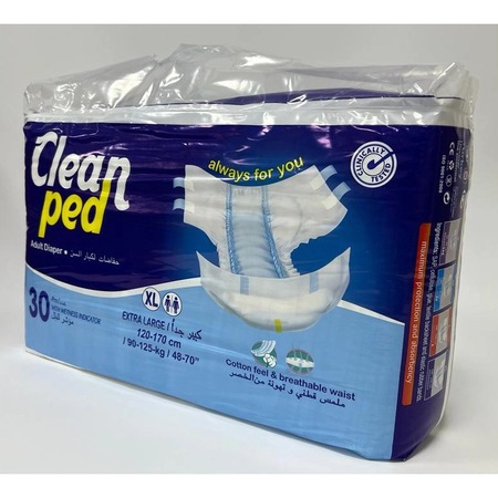 Scutece adulti Clean Ped XL 120 - 170 cm, 30 buc - eMAG.ro