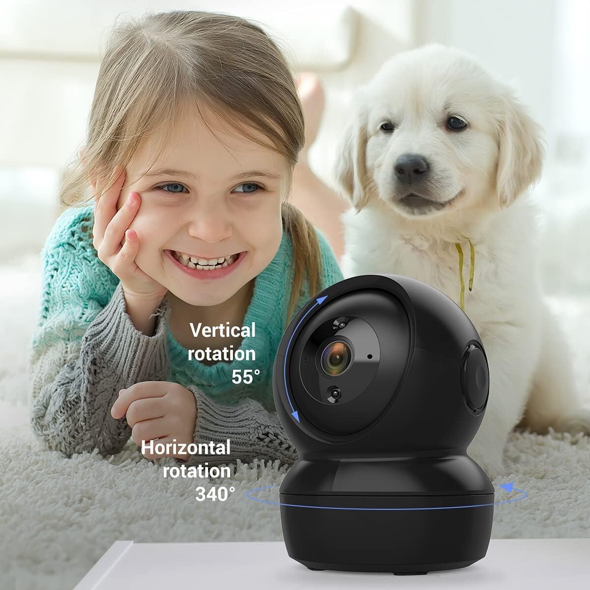 Smarty® C6N Pro IP камера за вътрешно наблюдение, Smart IR, двупосочно ...