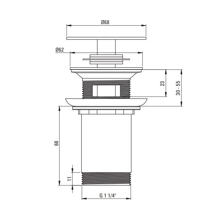 Ventil lavoar cu preaplin, Deante NHC Z10U, 1 1/4 ", auriu - eMAG.ro
