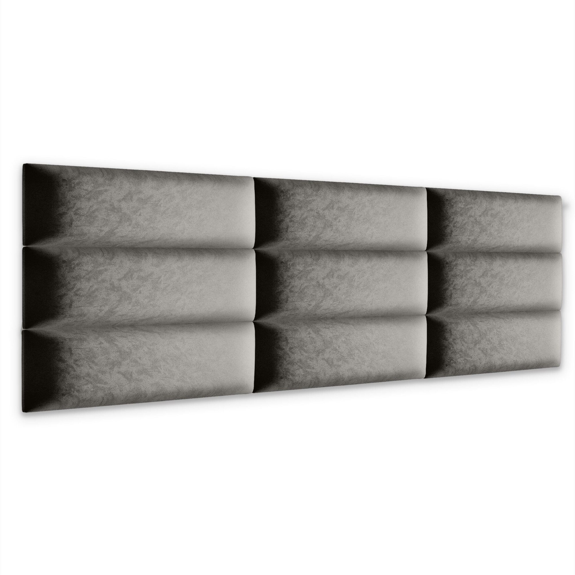 Panou Tapitat Pentru Perete Catifea 3D 90x30cm culoarea Gri deschis ...