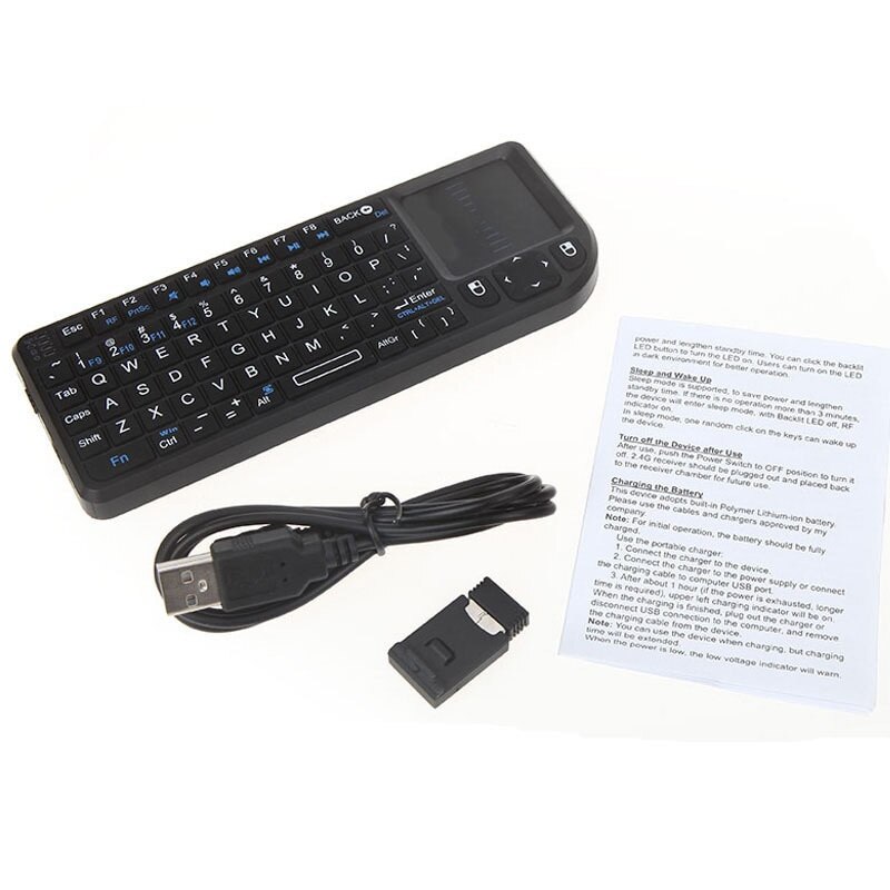 Mini tastatura gaming wireless, negru - eMAG.ro