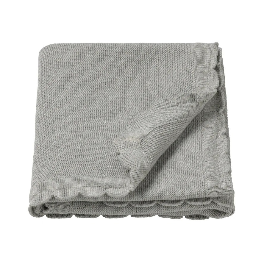 Patura bebe, tricotat/gri, 70x90 cm - eMAG.ro