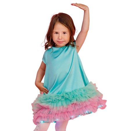 Rochita cu Luminite, Inghetata si Sirena, Turcoaz 98-104cm - eMAG.ro