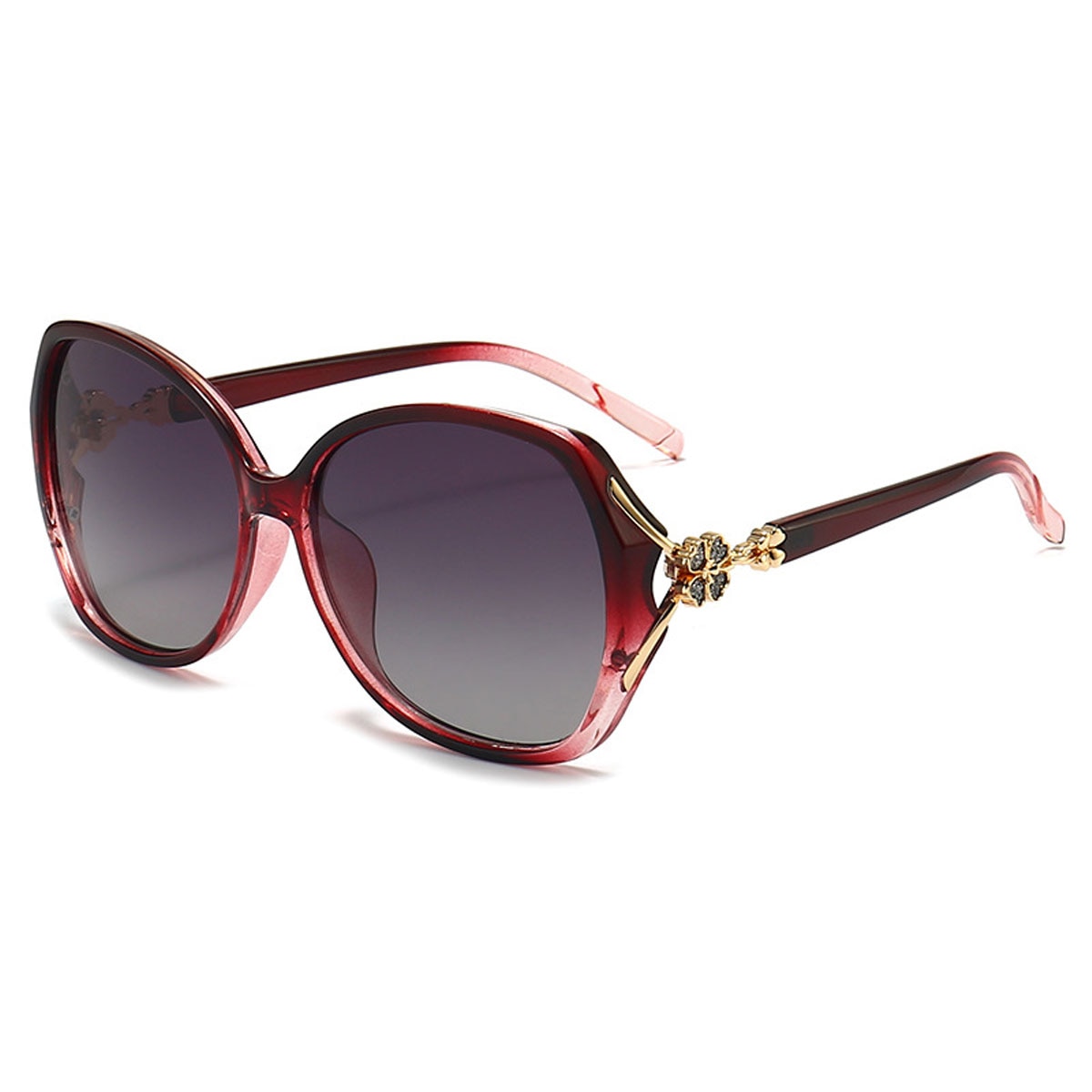 Ochelari de soare polarizati, metal elegant la moda retro, Rosu - eMAG.ro