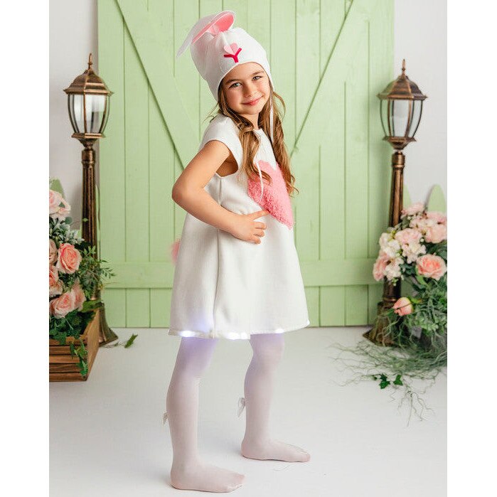 Rochita cu Luminite, cu Inimioara Roz, Alba - eMAG.ro