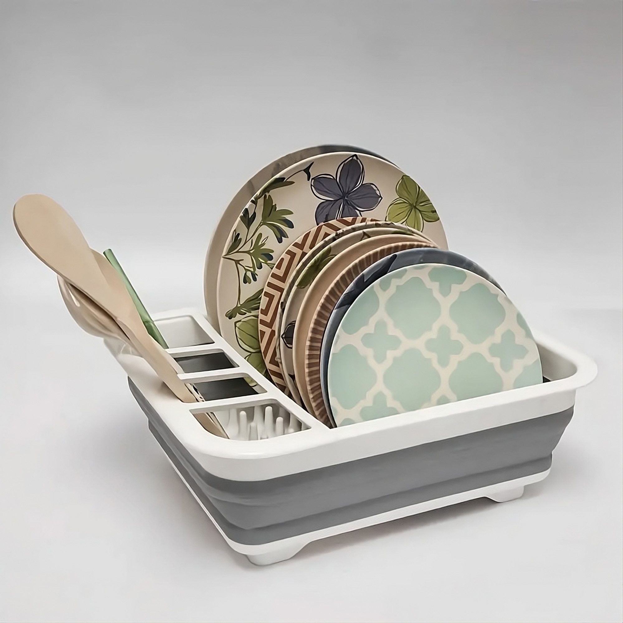 Uscator Pliabil Pentru Vase Si Tacamuri Cu Picurator, Pentru Bucatarie ...