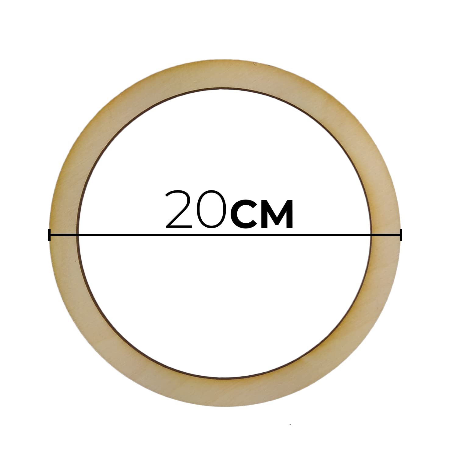 Cerc pentru accesorii decorative, Netuno, Lemn, 20 cm, Natural - eMAG.ro