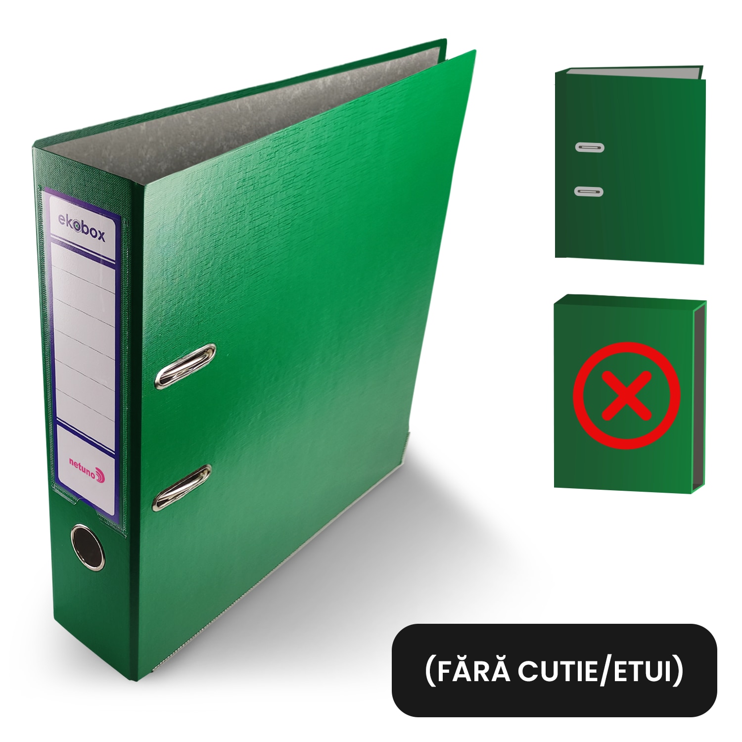 Set biblioraft, Netuno, A4, Ekobox, 80 mm, Fabricat din carton, cu ...