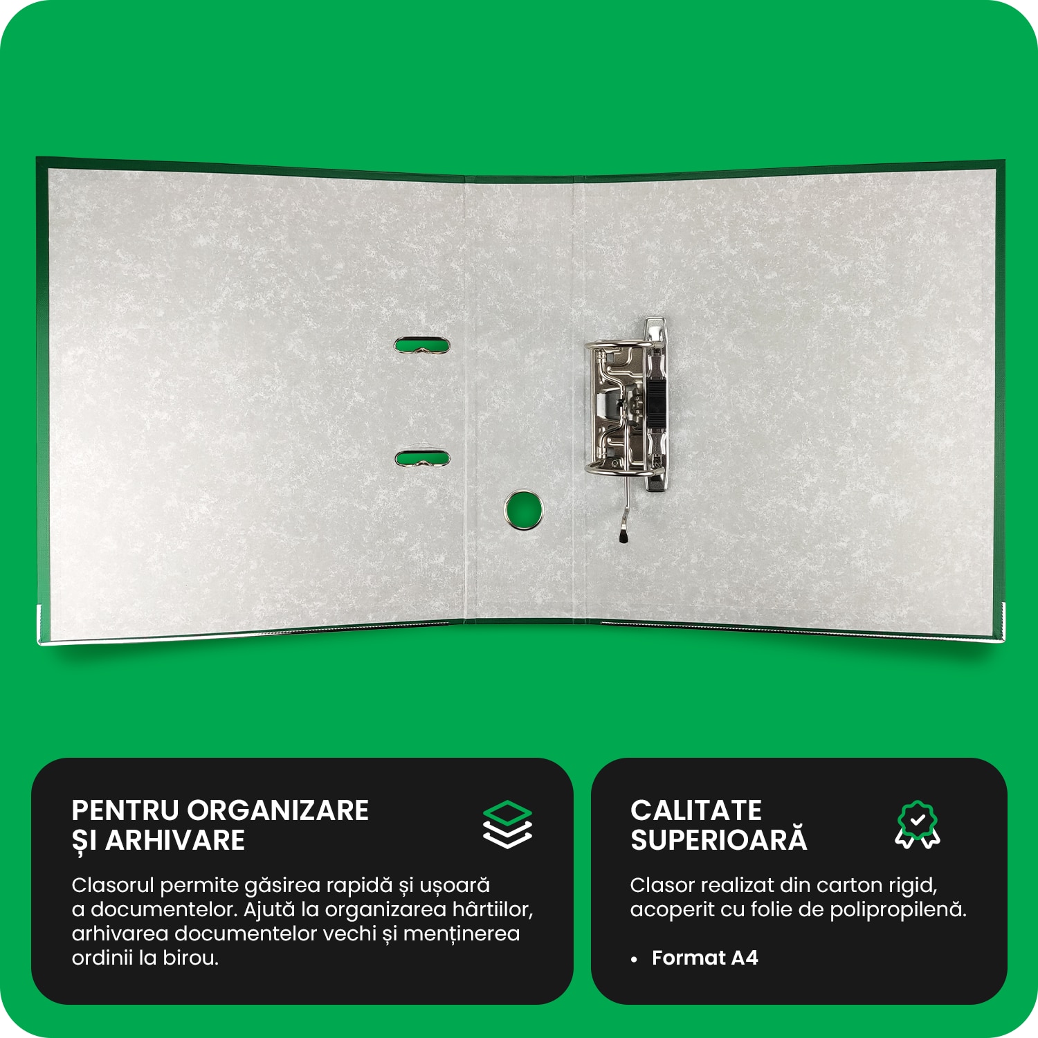 Set biblioraft, Netuno, A4, Ekobox, 80 mm, Fabricat din carton, cu ...