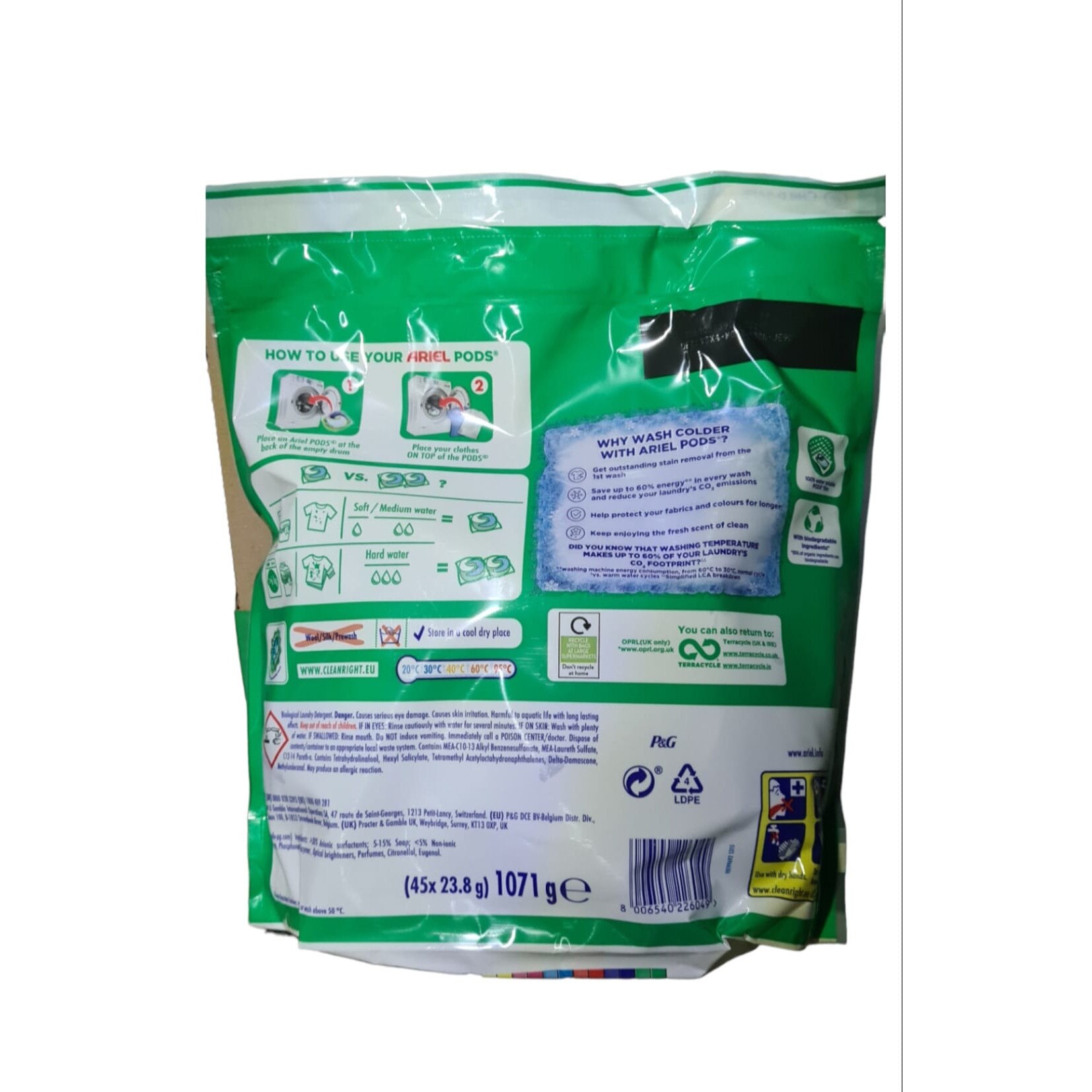 Detergent de rufe Ariel All in1 Pods Color Cool Clean, 45 spalari - eMAG.ro