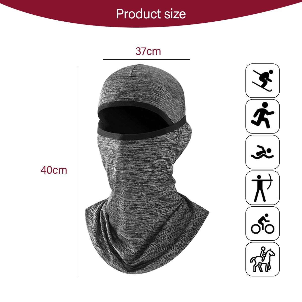 Cagula pentru ski, GelldG, Nailon, Gri, 40x37cm - eMAG.ro