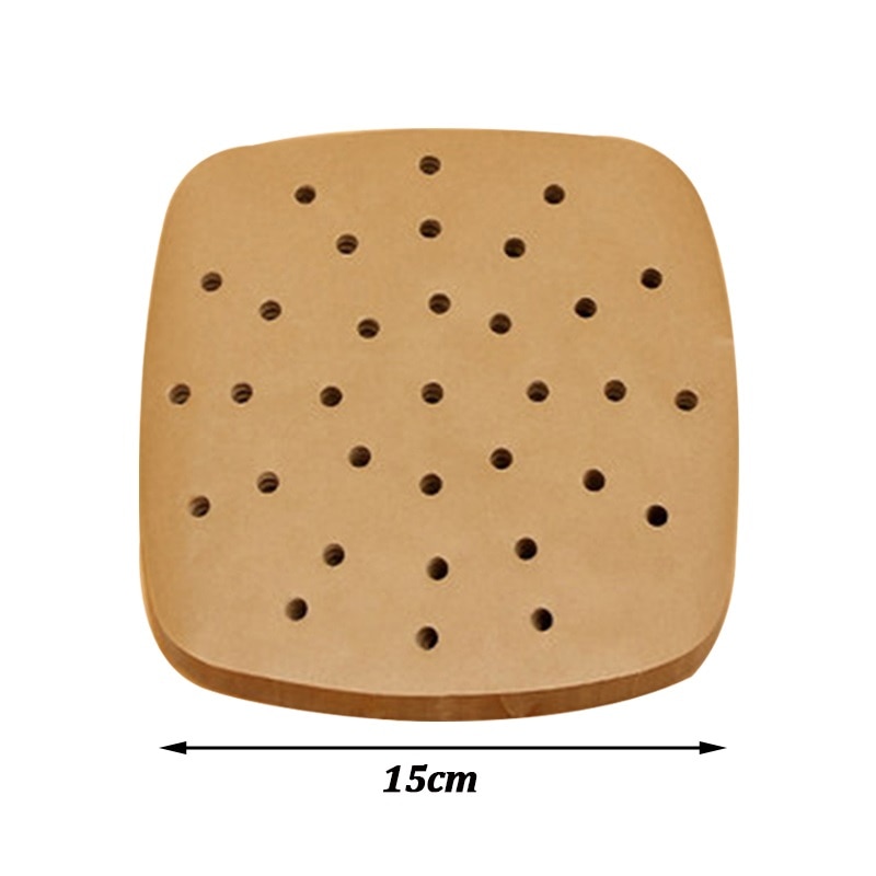 Hartie de copt perforata pentru AirFryer, 50 Bucati, 15 cm, Maro, RABY ...